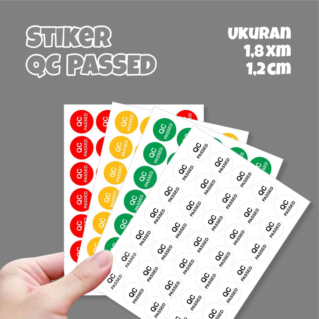 Jual Stiker QC Round Chromo Cutting Banyak Pilihan Warna | Shopee Indonesia