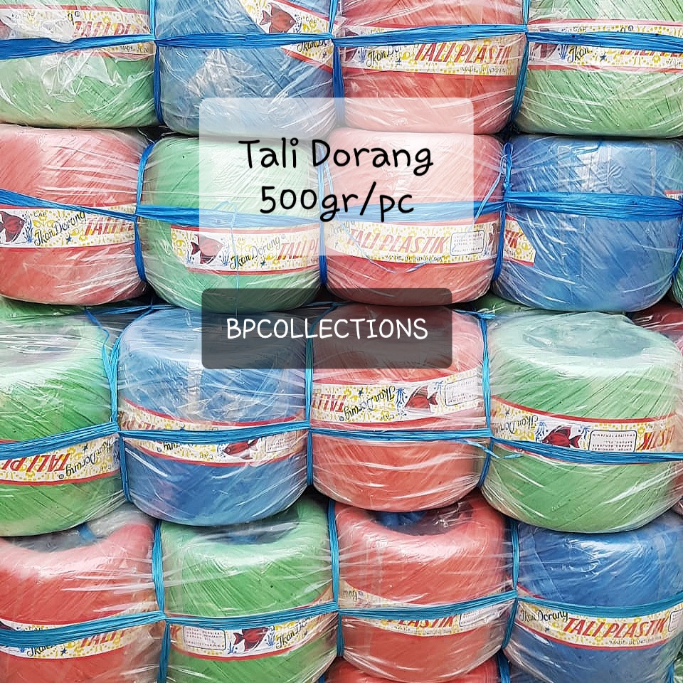 Jual 1 BALL 15pcs TALI RAFIA 1KG FULL HITAM WARNA WARNI TOMBAK DORANG ...