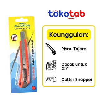 Jual Tokotab - Cutter ALLIGATOR AL-75 Ukuran Sedang Indonesia|Shopee ...