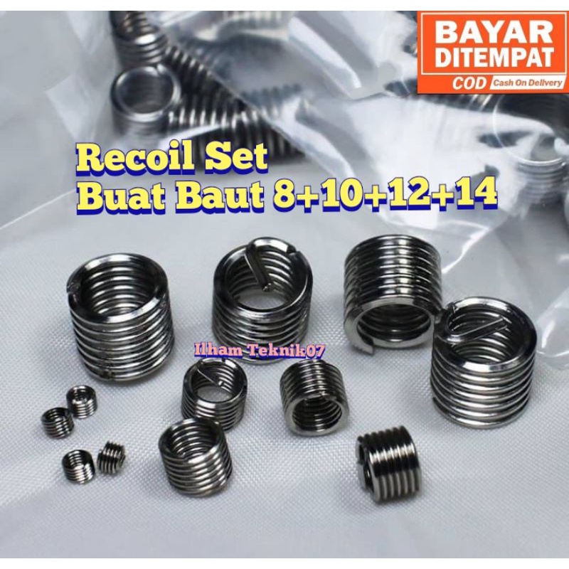 Jual recoil set helicoil VERBOS buat baut 8 10 12 14 isi recoil ...