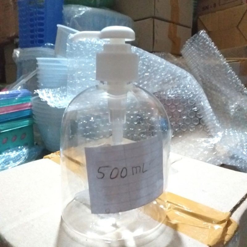 Jual botol plastik/botol hand sanitizer/botol serbaguna murah uk 500 ml ...