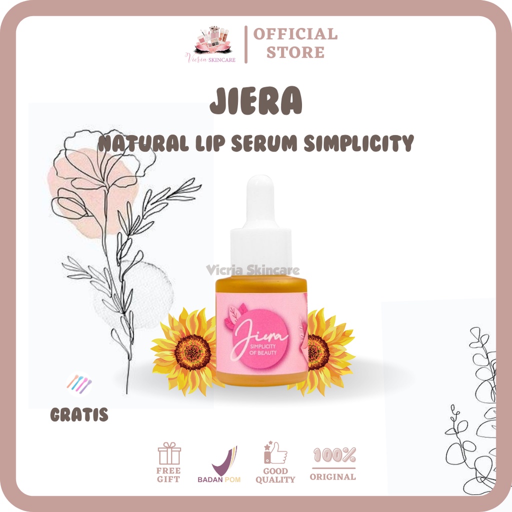 Jual [GRATIS HADIAH] jiera natural lip serum simplicity of beauty 10ml ...