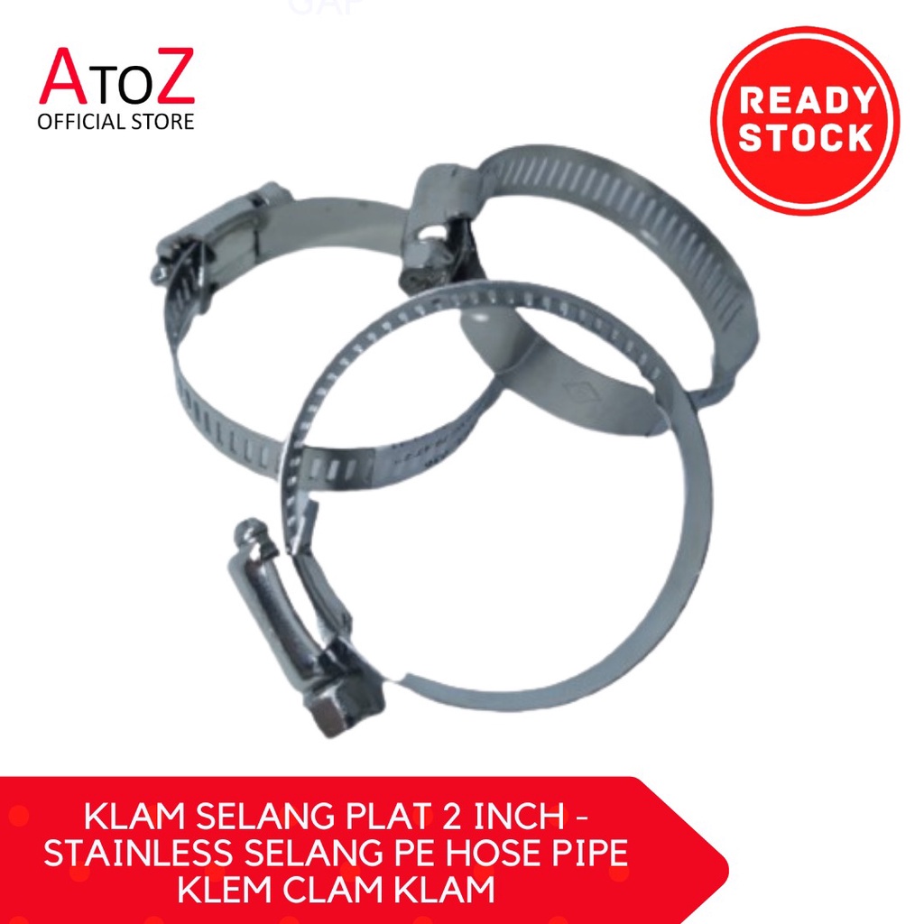 Jual KLAM SELANG PLAT 2 INCH - STAINLESS SELANG PE HOSE PIPE KLEM CLAM ...