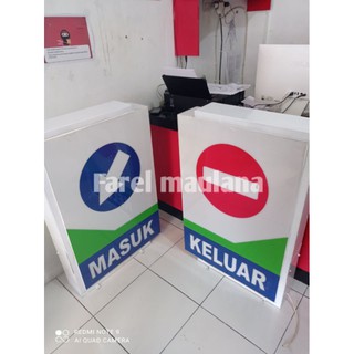 Jual Rambu exit masuk spbu / plang keluar masuk spbu /rambu in/out ...