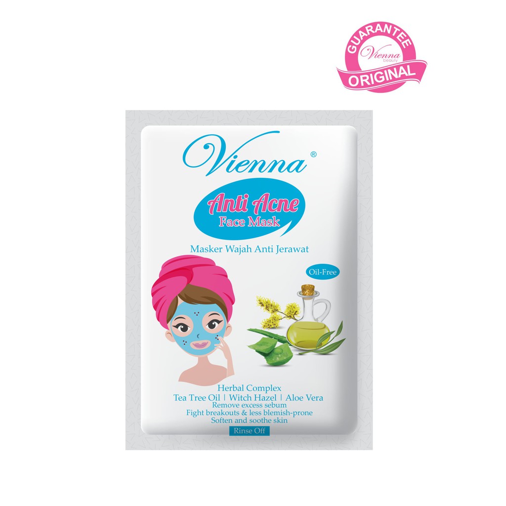 Jual VIENNA FACE MASK ANTI ACNE DAY - 15ML SACHET | Shopee Indonesia