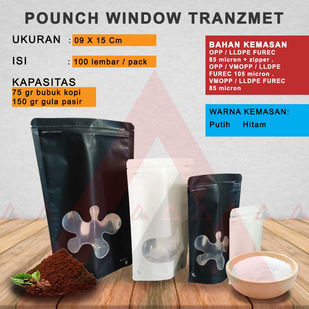 Jual KEMASAN ZIPLOCK - STANDING POUNCH WINDOW TRANSPARAN - WADAH MAKAN MODERN - CONTAINER 150 ...