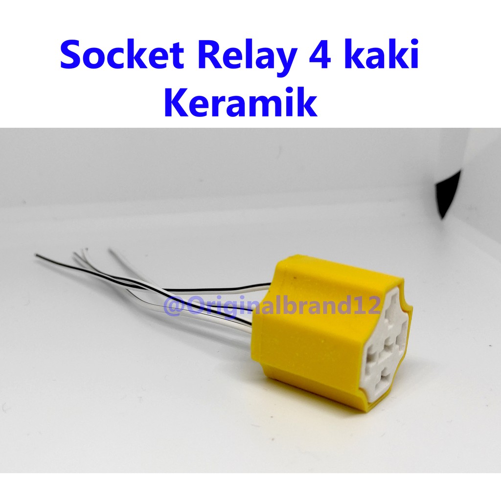 Jual PNP Socket Relay Keramic 4 Kaki + Kabel | Shopee Indonesia