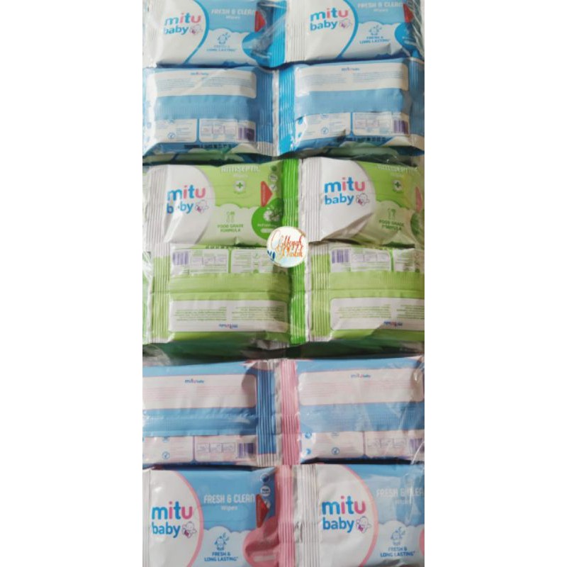 Jual 1 Lusin Tissue Mitu / Tissue basah Segar Dan Tahan Lama | Shopee ...