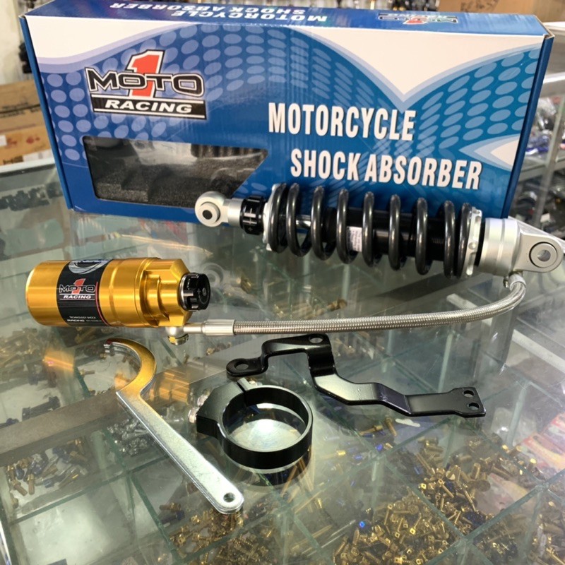 Monoshock shock tabung pisah moto 1 ninja R plus kleman tabung | Shopee ...