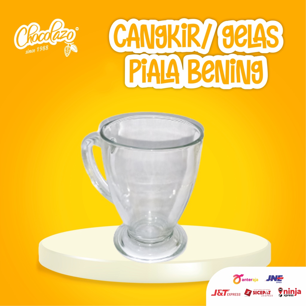 Jual Gelas Kaca Model Piala Gelas Kopi Murah Cangkir Kopi 230 ml ...