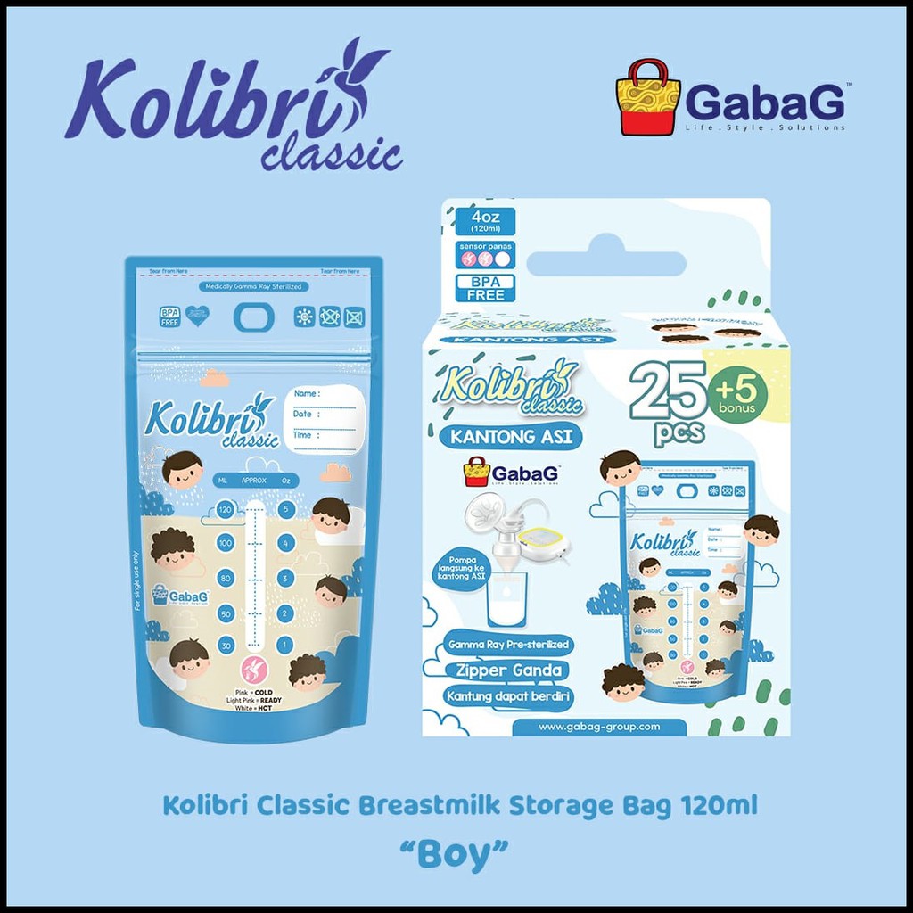 Jual Gabag Kantong Asi Kolibri Classic 120 ml Isi 30-Kantong Asi Gabag ...