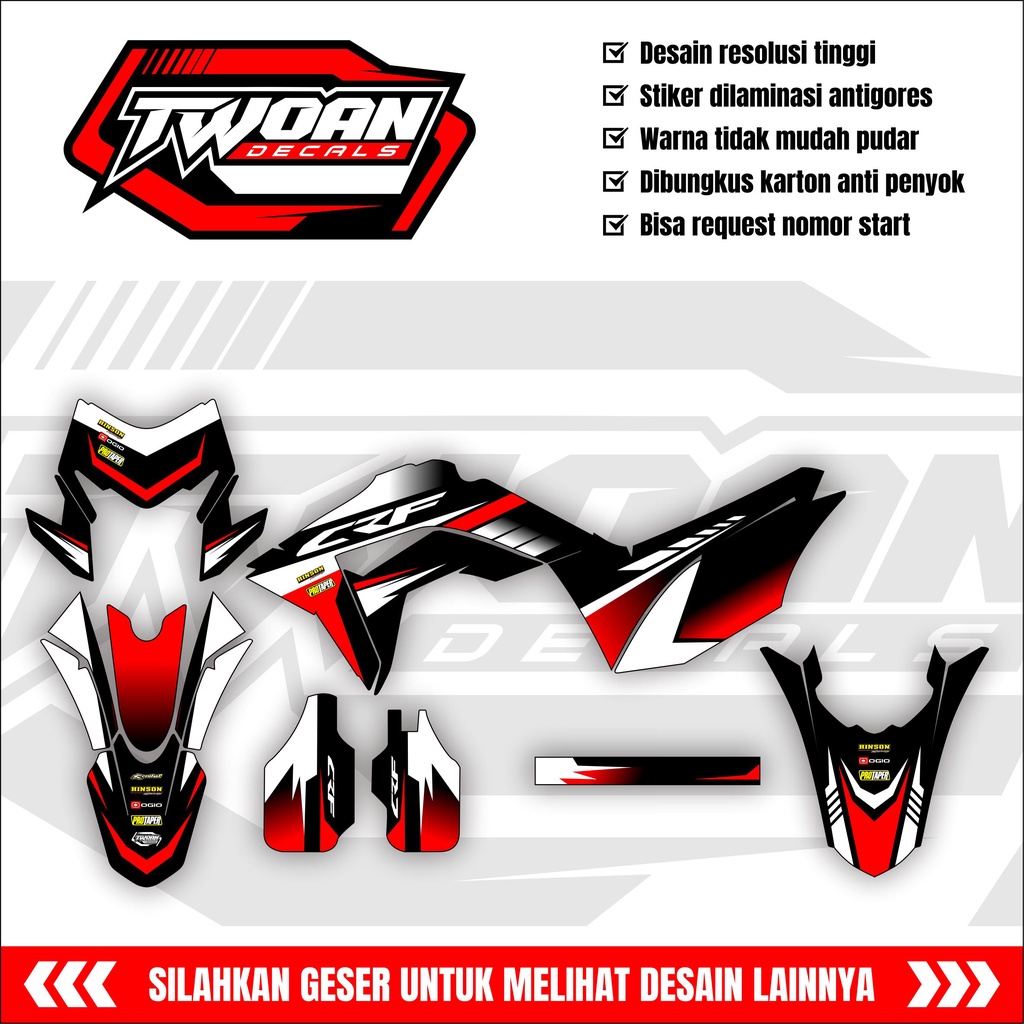 Jual Decal CRF 150l grafis 018 - STICKER DECAL - FULLBODY CUTTING RAPI ...