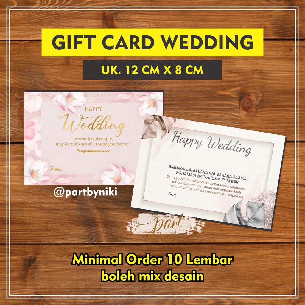 Jual Gift Card Wedding / Wedding Card Indonesia|Shopee Indonesia