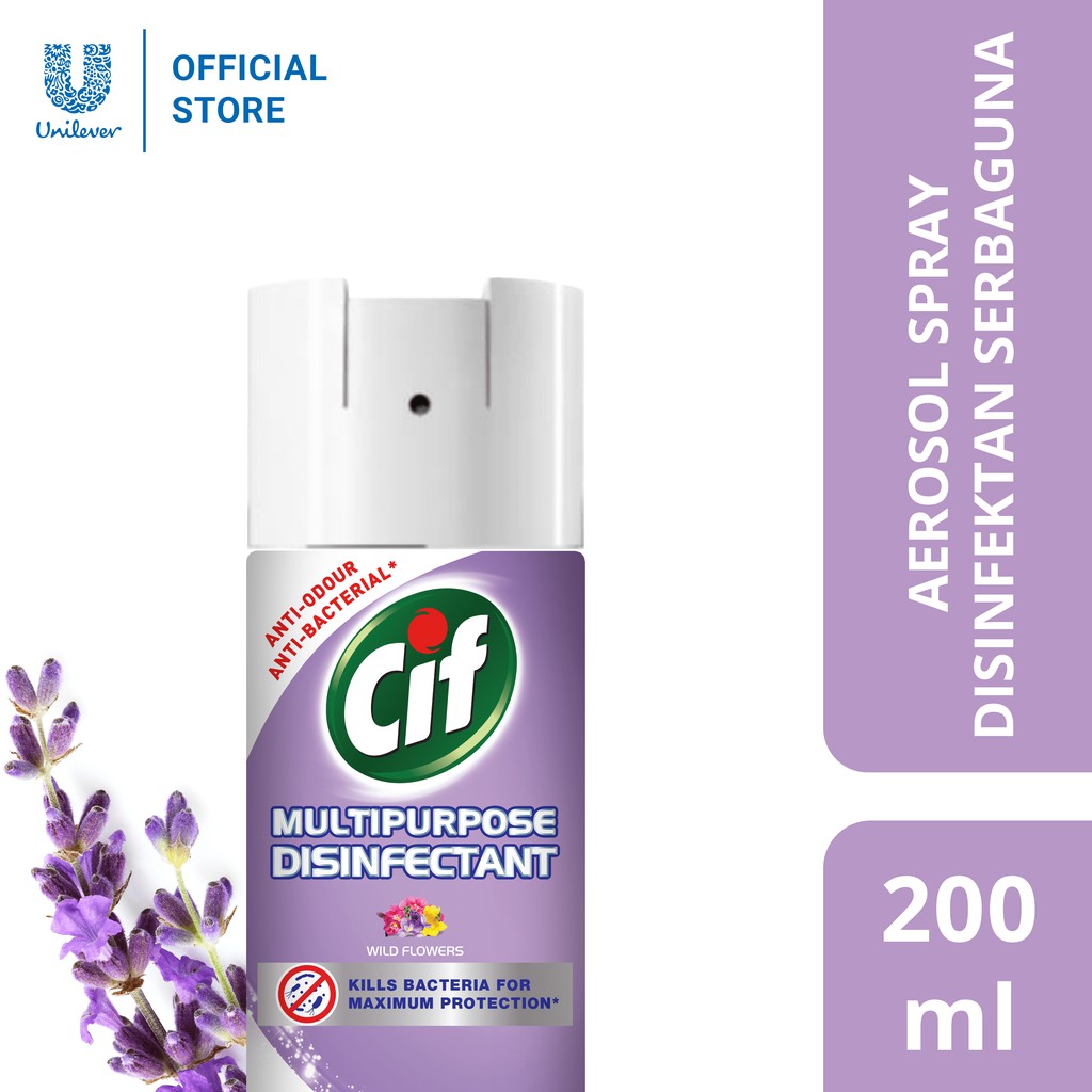 Jual Cif Multipurpose Disinfectant Spray Wild Flowers 200ml Indonesia ...