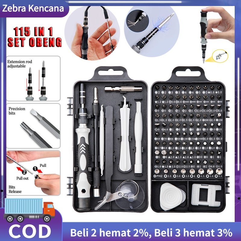 Jual Obeng Set 115 in 1 /Obeng Presisi Elektrik Mini /Reparasi ...