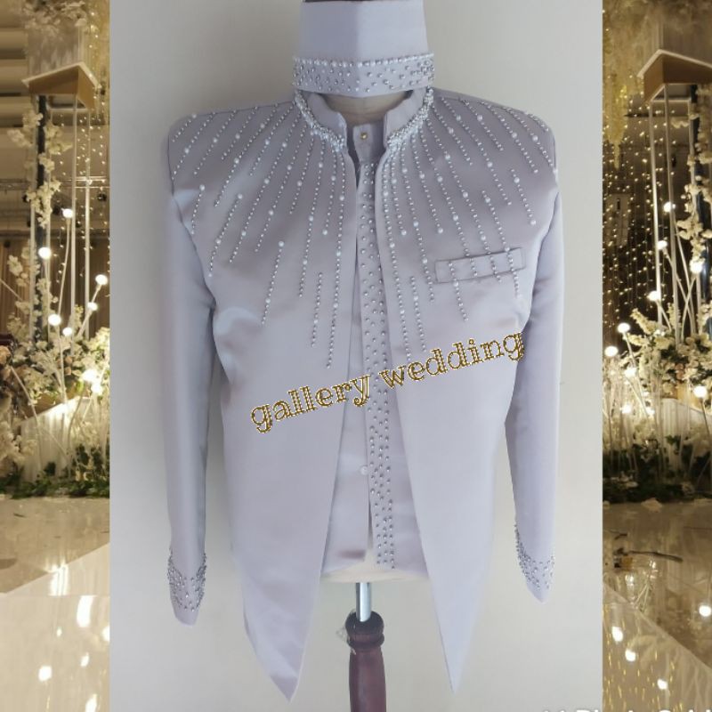 Jual Baju beskap pengantin muslim / basofi / jas | Shopee Indonesia