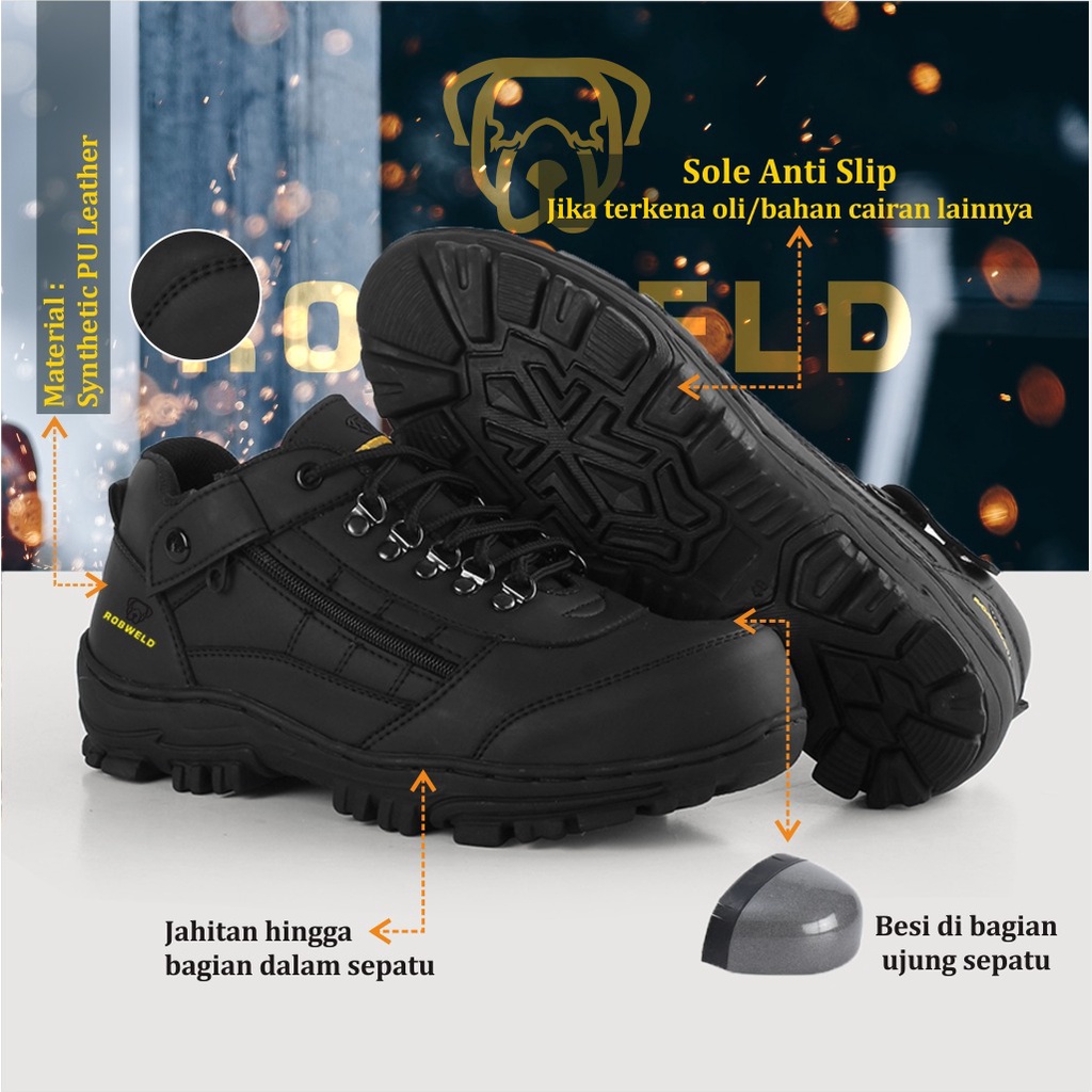 Jual Sepatu Safety Pria Ujung Besi Boot Sefty SEPATU SAFETY SEMI BOOTS ...