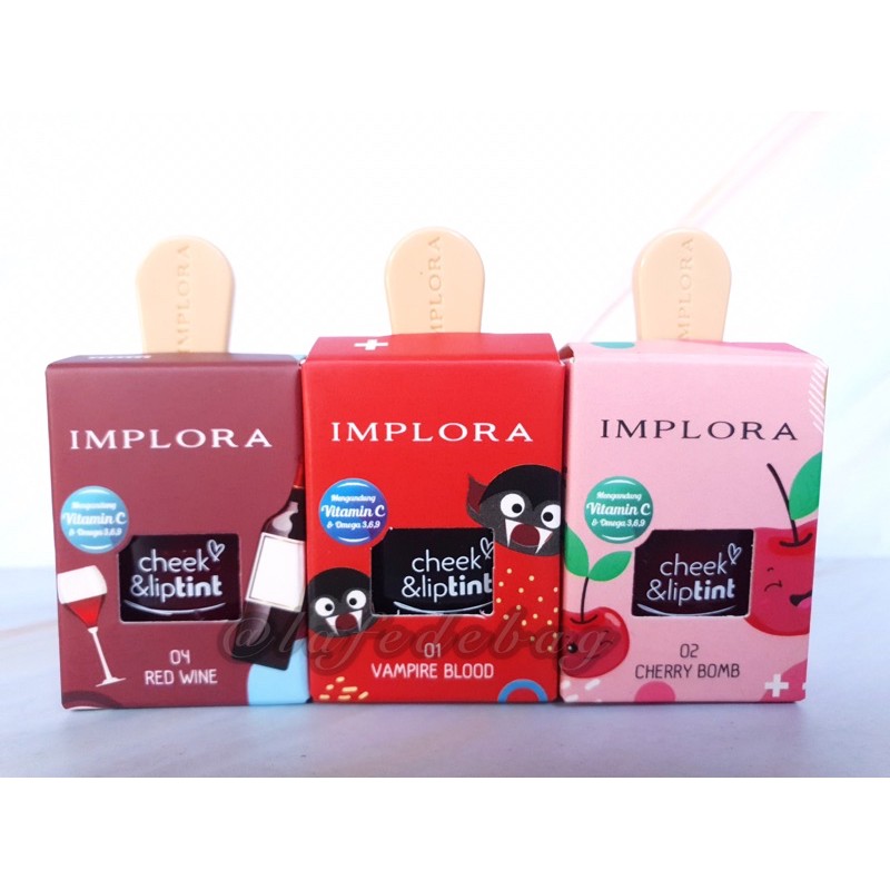 Jual IMPLORA LIPTINT & CHEEK RED WINE/VAMPIRE BLOOD/CHERRY BOMB ... Jual IMPLORA LIPTINT & CHEEK RED WINE/VAMPIRE BLOOD/CHERRY BOMB ...