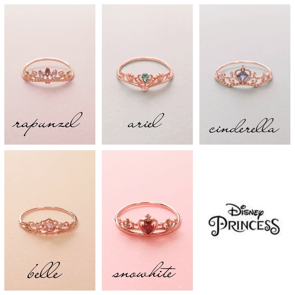 Jual Disney Princess Ring Collection / 925 Silver / Cincin Disney ...