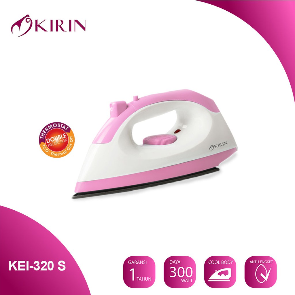 Jual SETRIKA LISTRIK KIRIN KEI 320 S FITUR SPRAY SETRIKA MUDAH BAJU ...