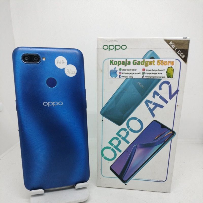 Jual oppo a12 biru second fullset | Shopee Indonesia