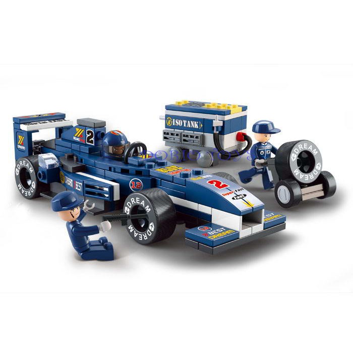 Jual Sluban Brick Mobil Balap Formula One Series: Racing Car Blue ...