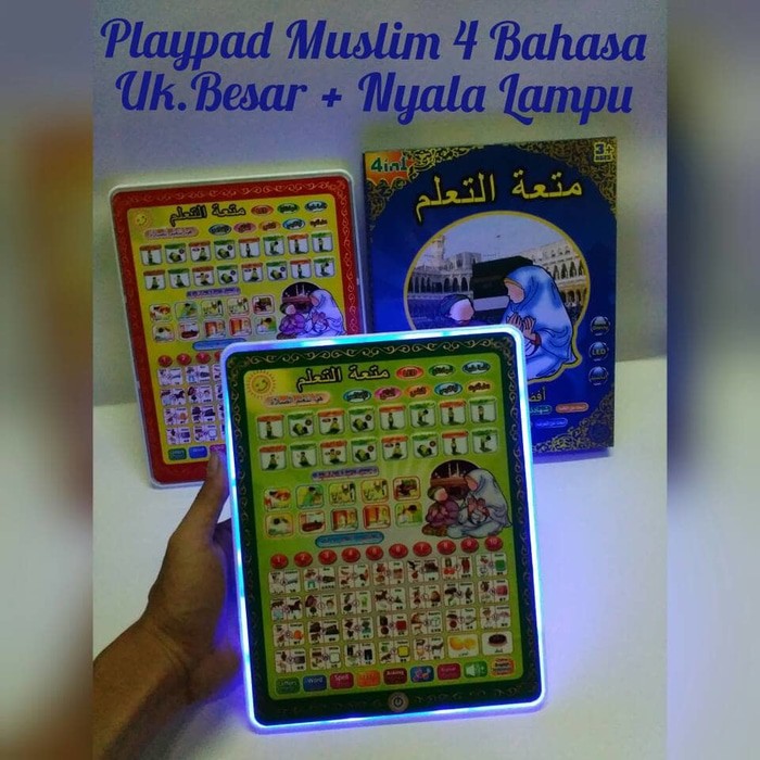 Jual Mainan Playpad Anak Muslim 4 Bahasa dengan LED Belajar Bahasa Arab ...