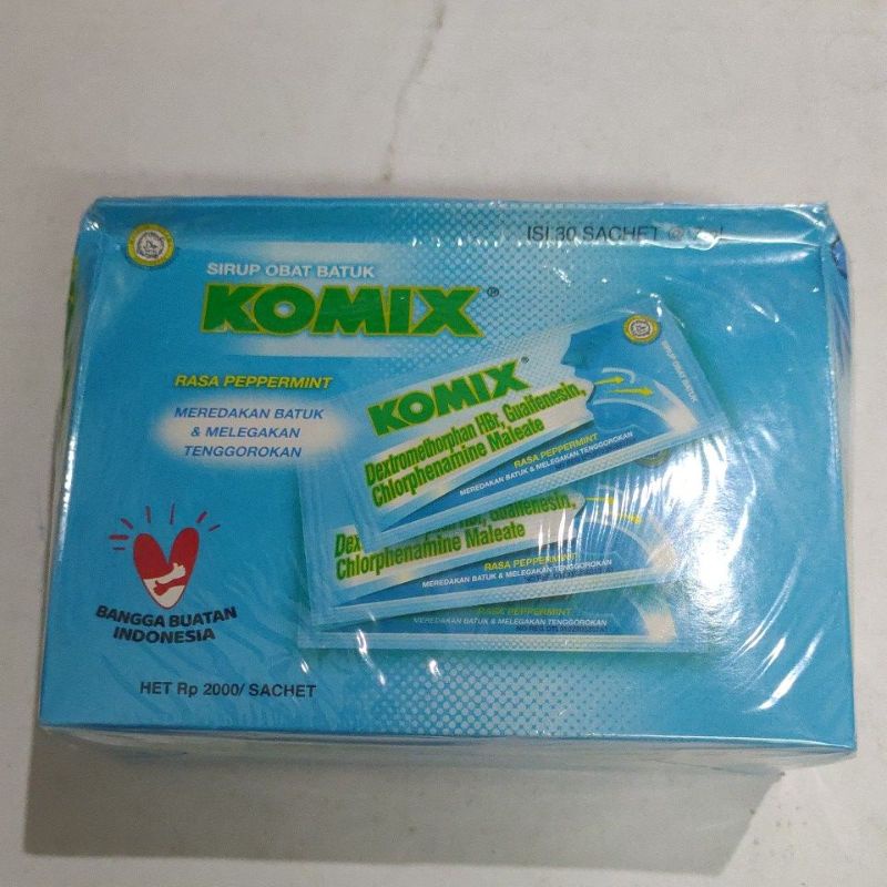 Jual komix peppermint sachet - sirup obat batuk - melegakan tenggorokan ...