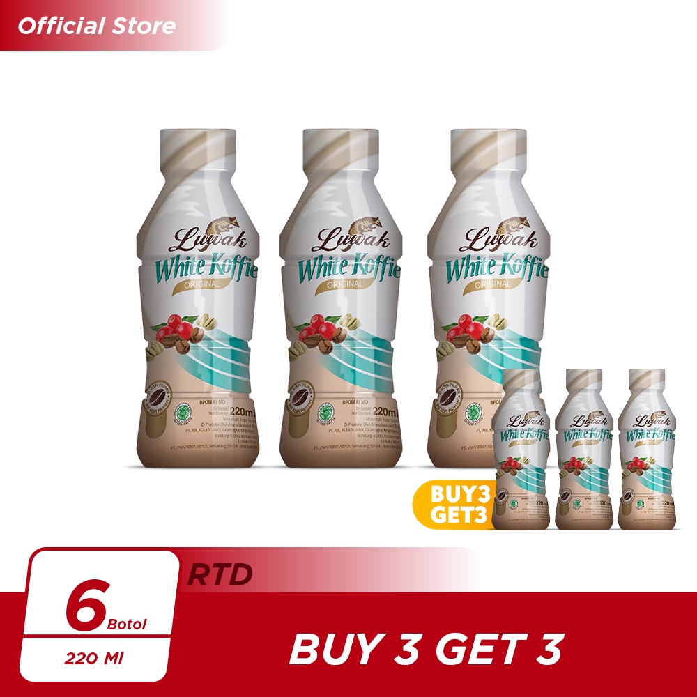 Jual Kopi Luwak White Koffie Original Botol 220ml Triple Pack - Buy 3 ...