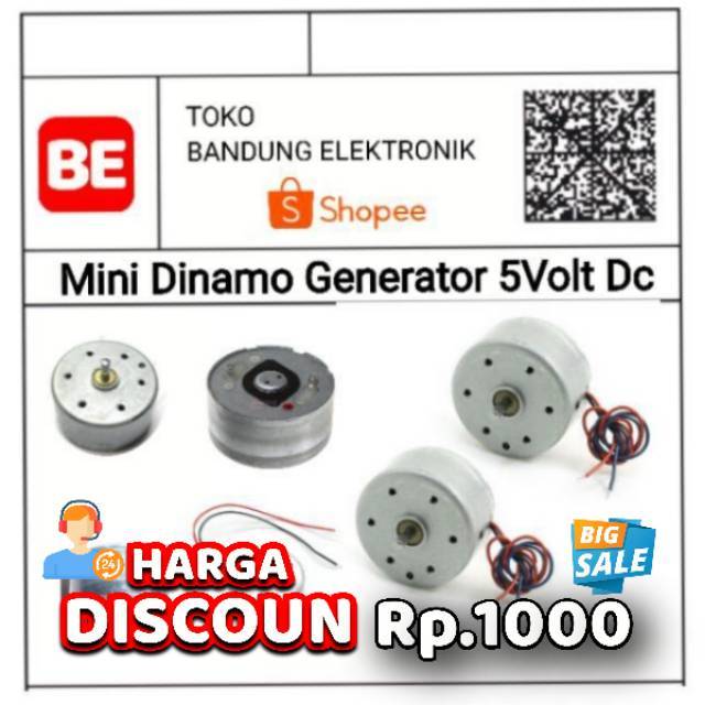 Dinamo motor DC 5v generator mini led | Shopee Indonesia