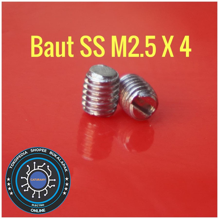Jual Baut Tanam M2.5 x 4 min minus SuS304 Stenlis rda rta rdta stainless | Shopee Indonesia