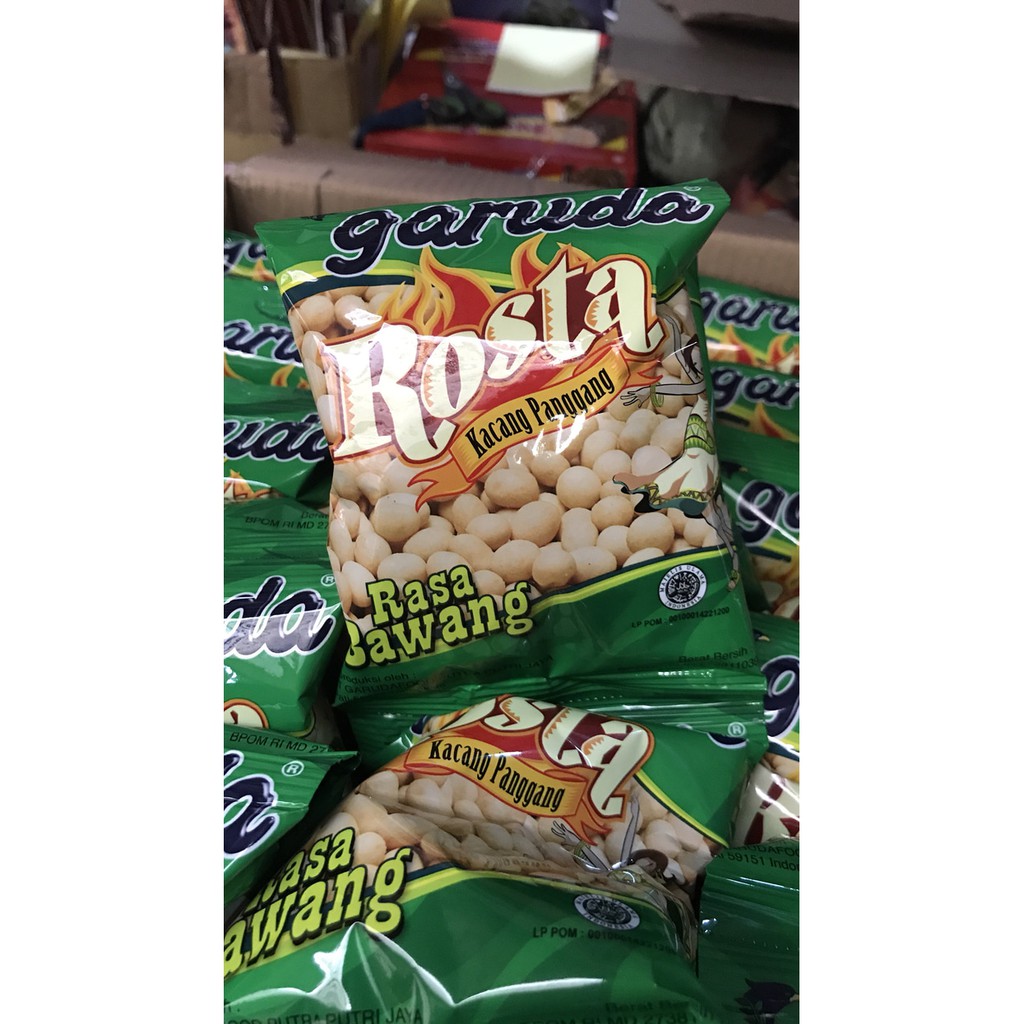 Garuda Rosta Kacang Panggang 1 Renceng 10 Sachet Pcs Bungkus Bawang ...