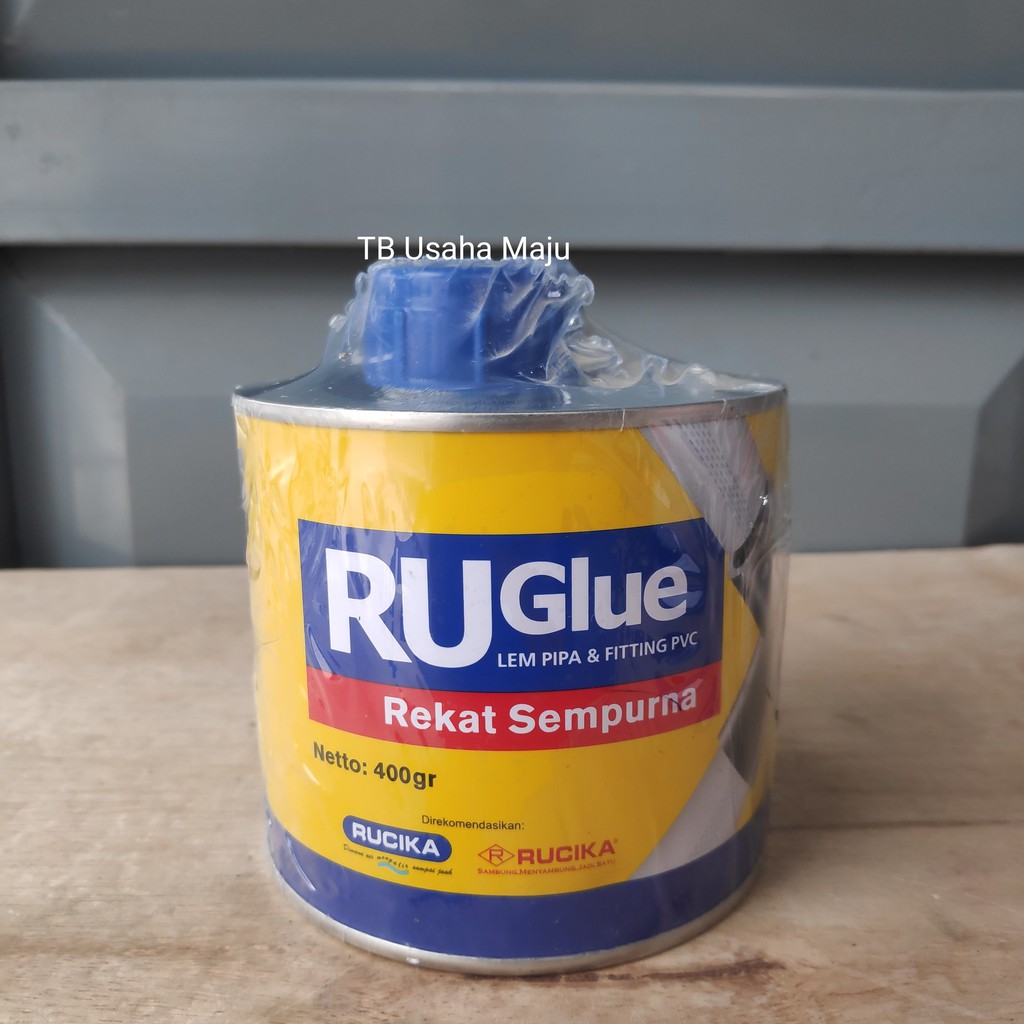 Jual Lem Pipa PVC Kaleng RUGlue RU Glue 400gr Rucika Indonesia|Shopee ...