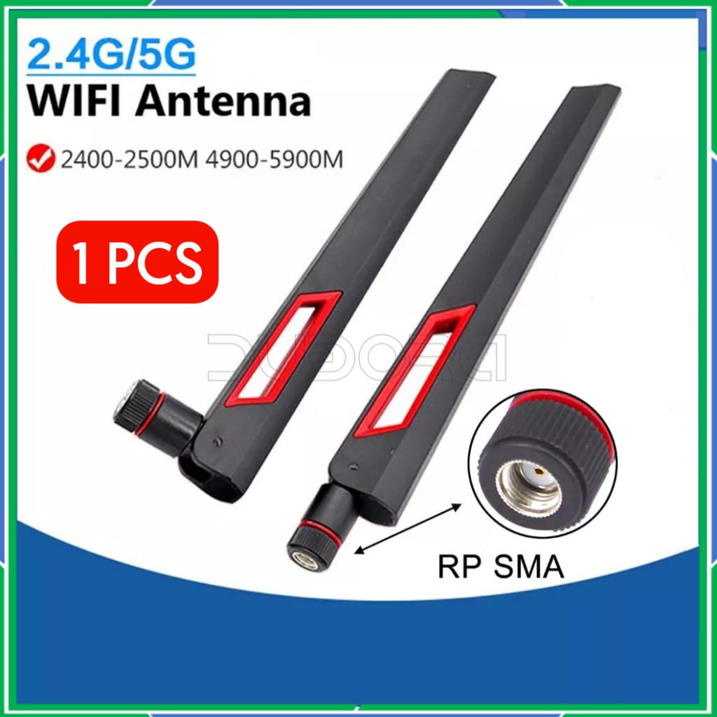 Jual Antena Router WiFi Dual Band 2.4GHz 5GHz 10dbi RP-SMA | Shopee ...
