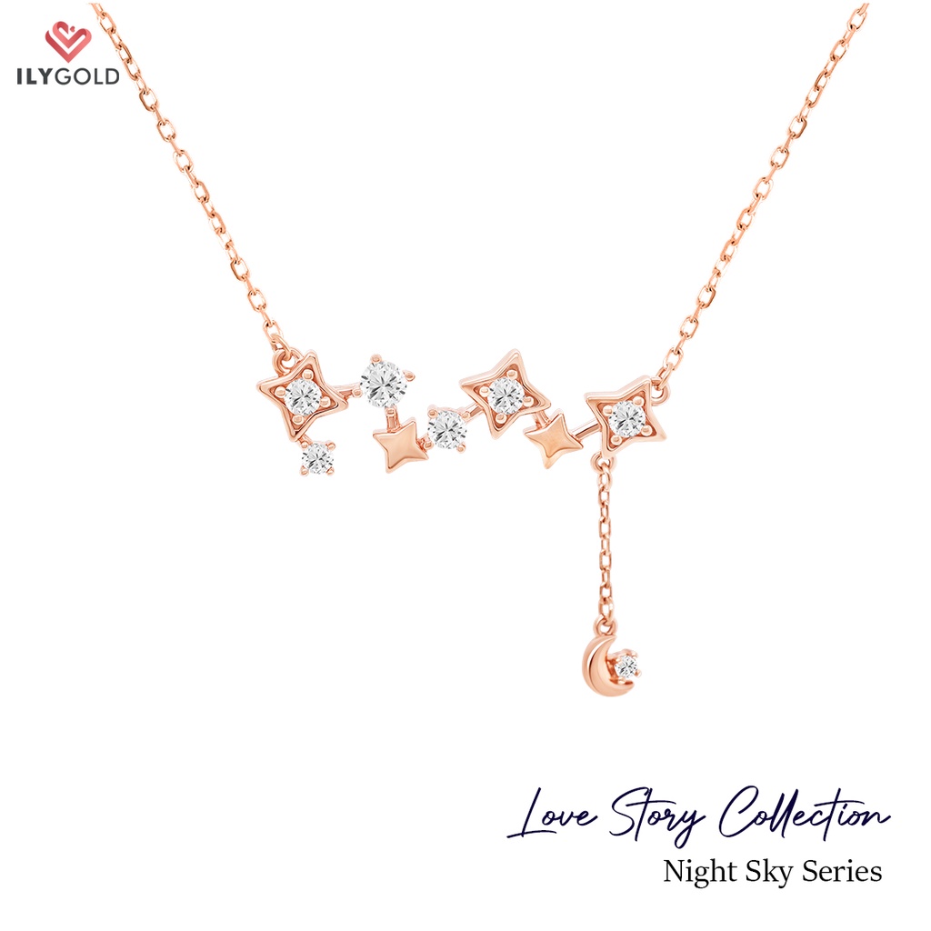 Jual Necklace Night Sky Series ILY GOLD Love Story Collection | Shopee ...