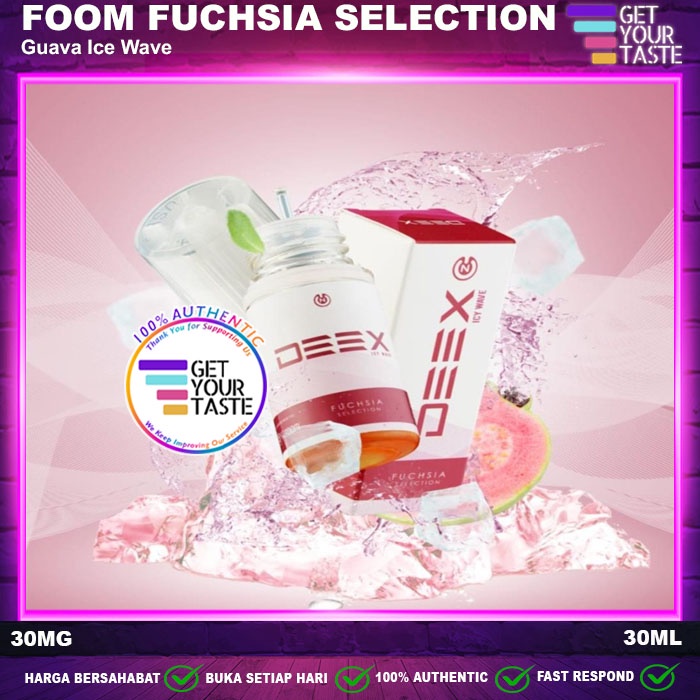 Jual Liquid Foom Deex Fuchsia Selection Guava Ice Wave Salt 30ML by ...