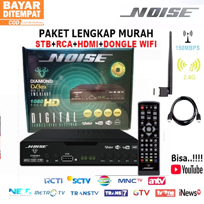Jual Set Topbox Tv Digital NOISE / welhome DVB T2 EWS UHF HD set topbox ...