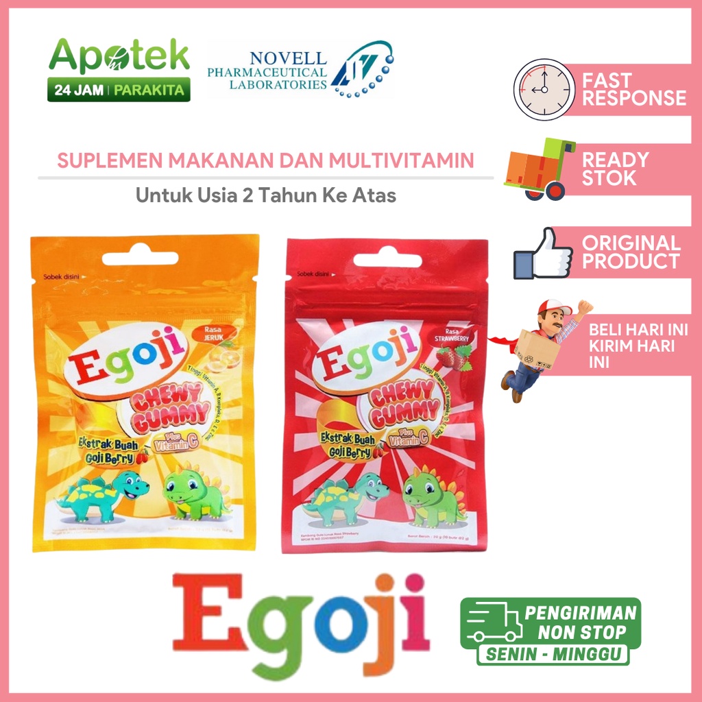Jual Egoji Chewy Gummy Permen Gummy Multivitamin Plus Vitamin C Plus ...