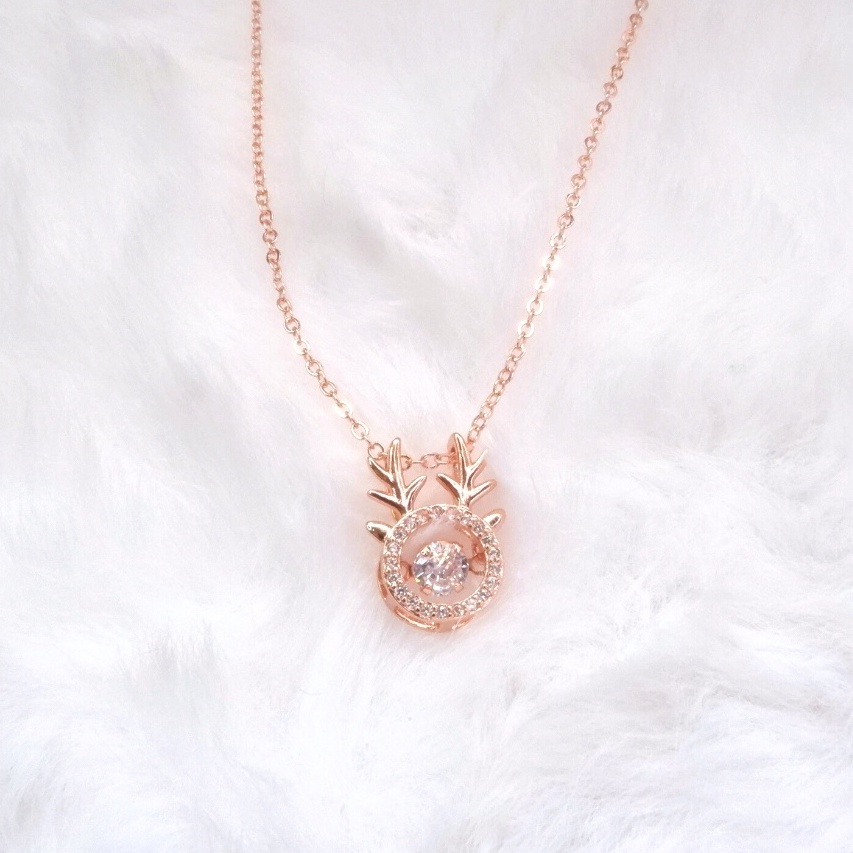 Jual Alenza Carolina Necklace - Kalung Wanita Kasual Elegan Bentuk Tanduk Rusa Lingkaran ...