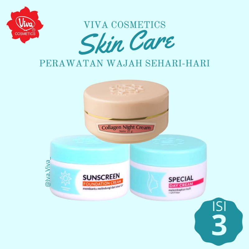 Jual Viva Paket Perawatan Wajah Sehari-hari | Viva Day Cream | Viva ...