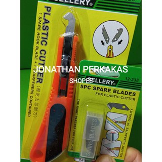 Jual paket pisau carter acrylic+isi (5pcs) carter acrylic komplit +isi ...