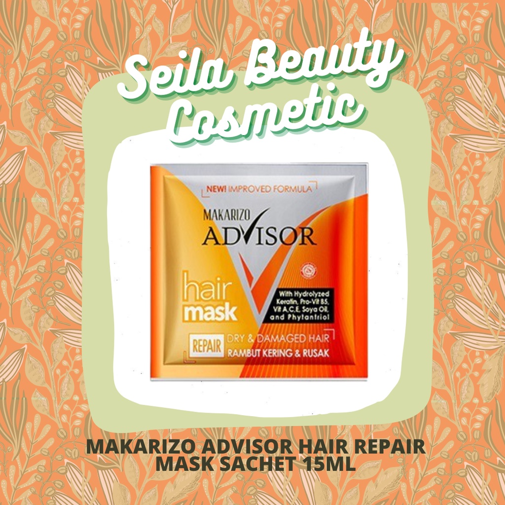 Jual Makarizo Advisor Hair Repair Mask Sachet 15mL | Shopee Indonesia