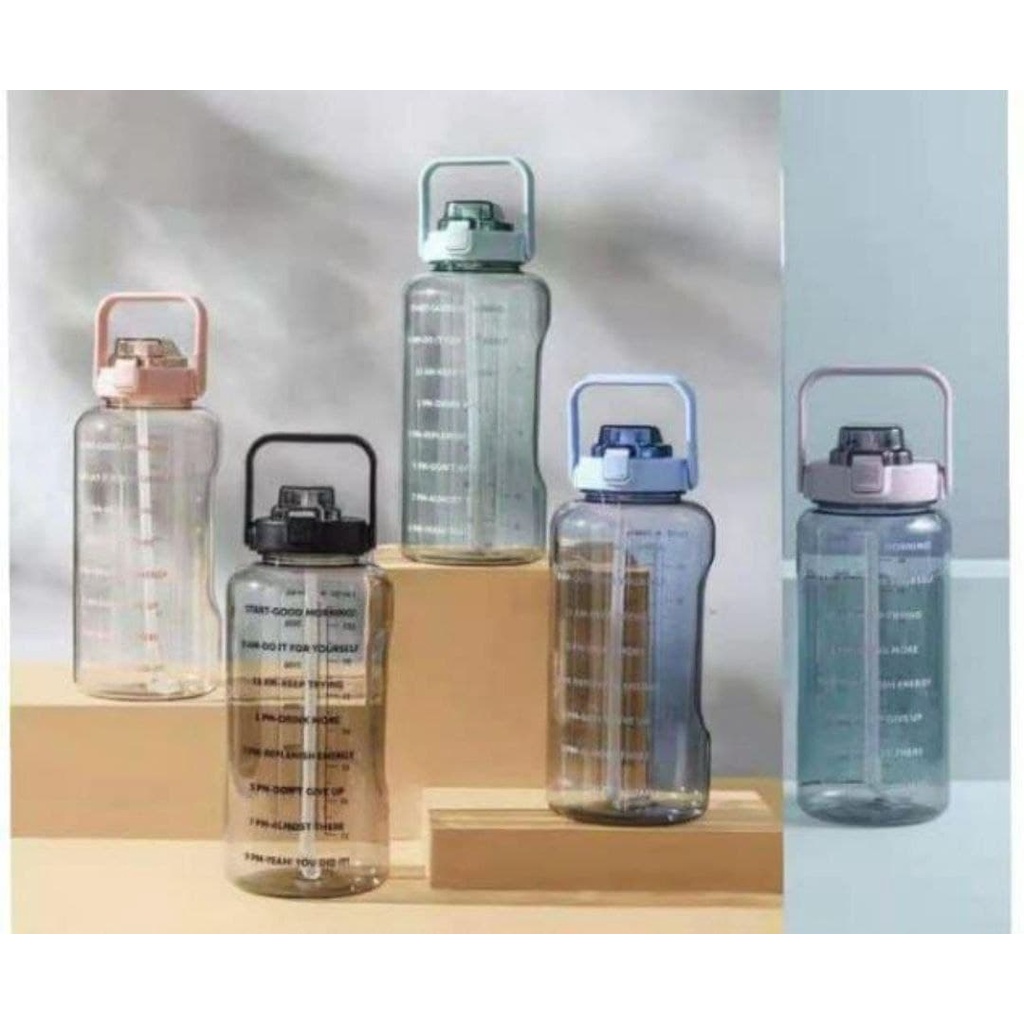 Jual BOTOL MINUM TRANSPARAN 2L/ BOTOL MOTIVASI PENANDA WAKTU/ BOTOL ...