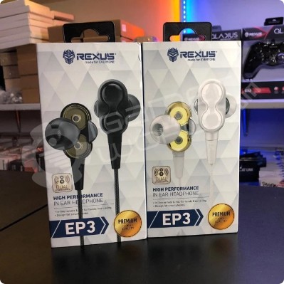 Jual Rexus EP3 Gaming Earphone Dual Driver with Mic Indonesia|Shopee ...