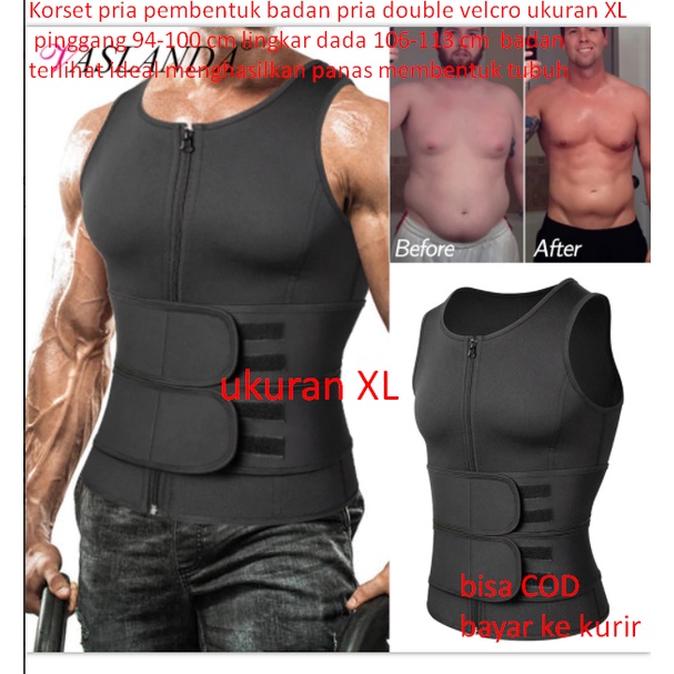 Jual Korset pria pembentuk badan pria double velcro ukuran XL pinggang ...