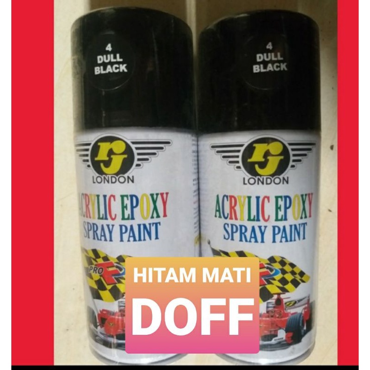 Jual CAT PILOX/CAT SEMPROT RJ LONDON WARNA HITAM MATI / DOFF, UKURAN ...