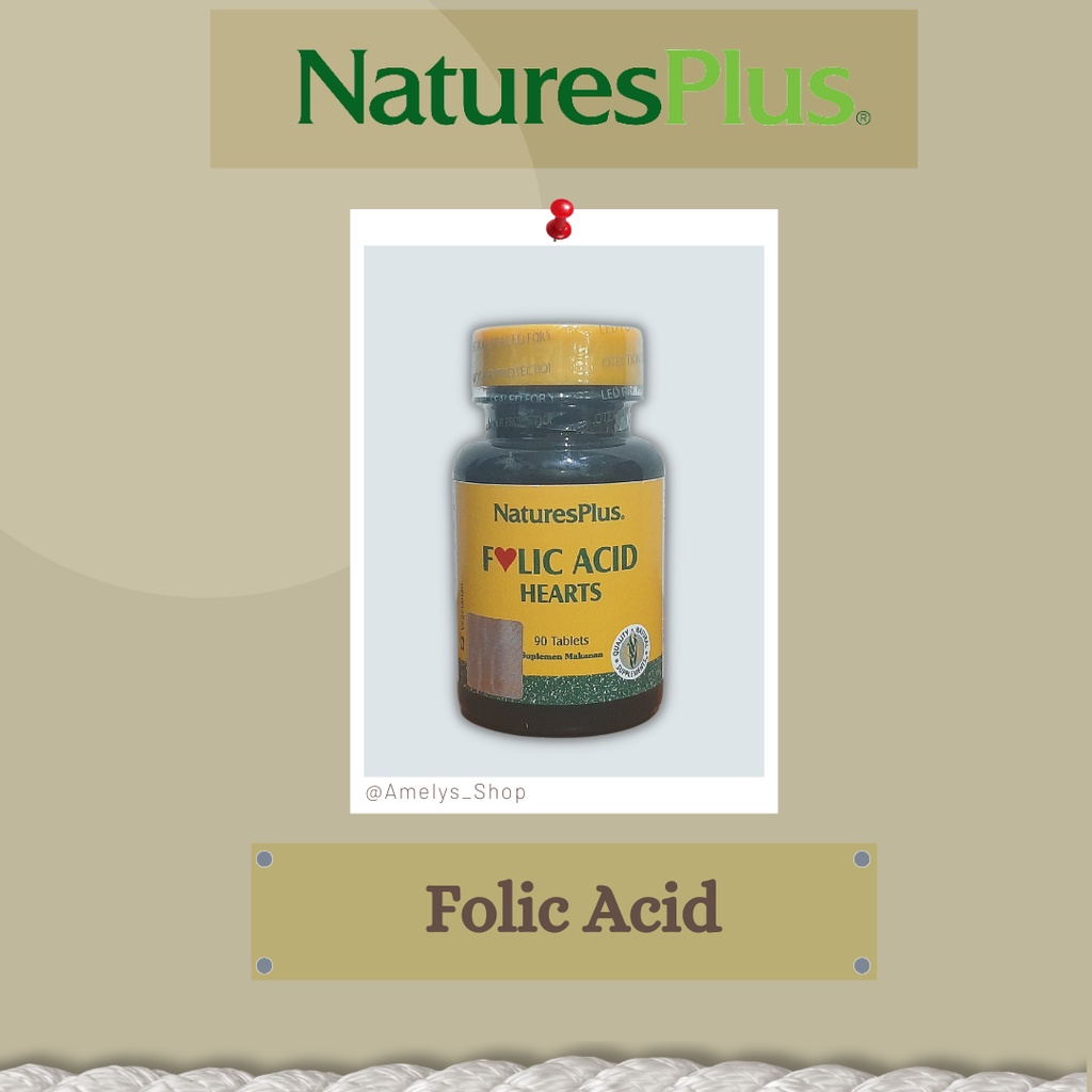 Jual Natures Plus - Folic Acid Hearts ( 90 tablet ) | Shopee Indonesia