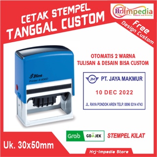 Jual Cetak Stempel Tanggal Custom Otomatis | Cetak stempel tanggal tinta | Shopee Indonesia