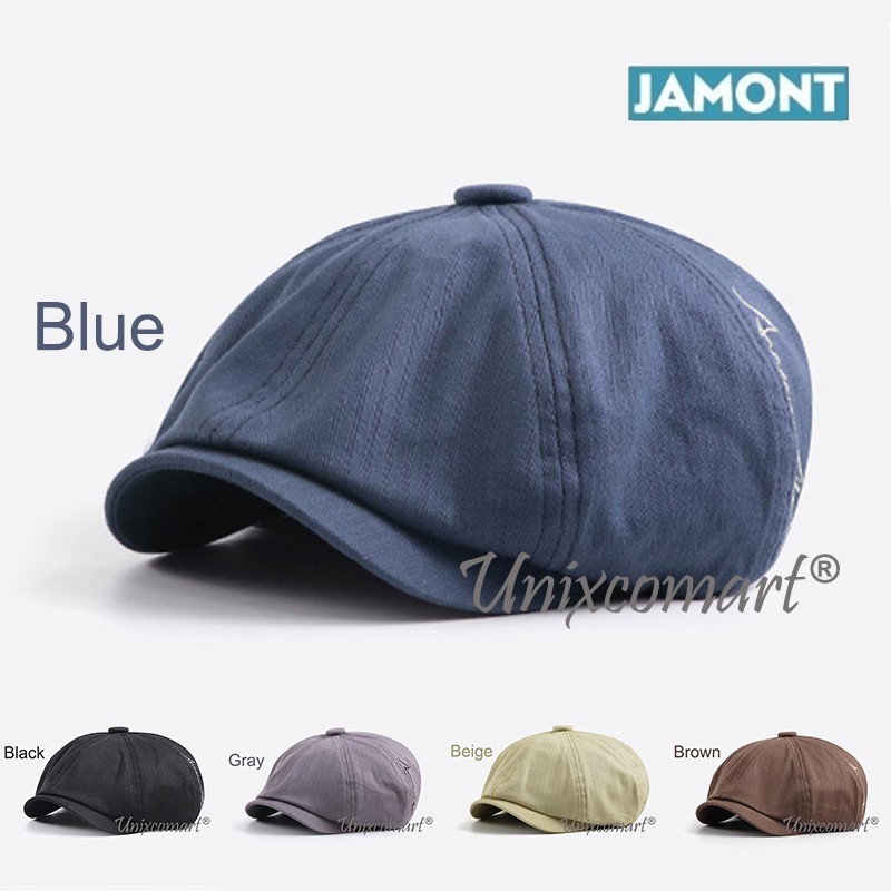 Topi Baret JAMONT BRITISH Style Beret Topi Dewasa Newsboy Flat Hat ...