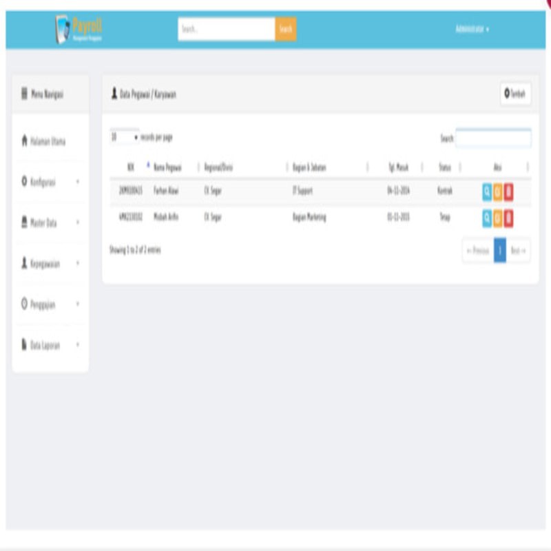 Jual Source Code Aplikasi Payroll (Hrd) Php Dan Mysql Indonesia|Shopee ...